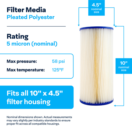 Pentek ECP5-BB / 255490-43 Sediment Filter - $9.94!