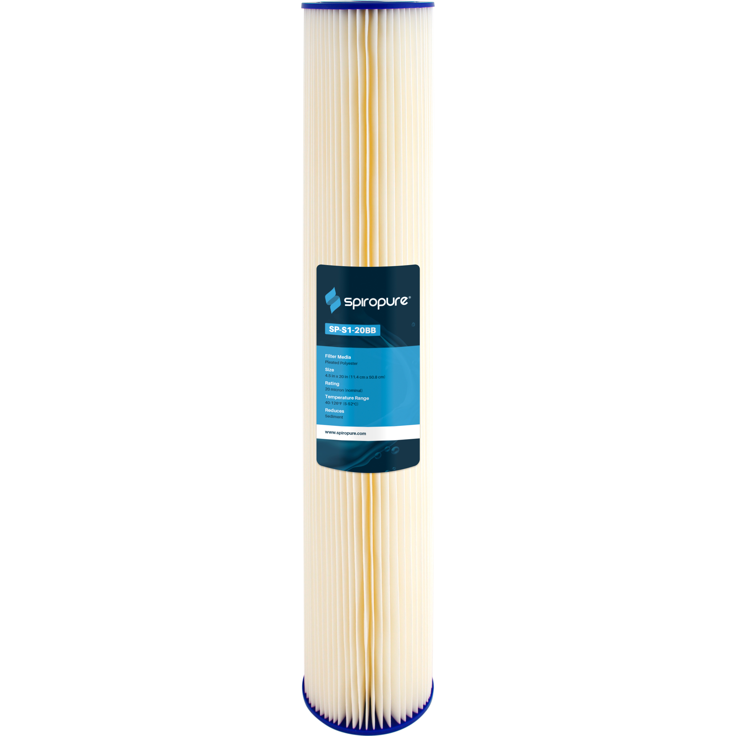 SP-S1-20BB 20x4.5 Pleated Cellulose Polyester Filter $16.96