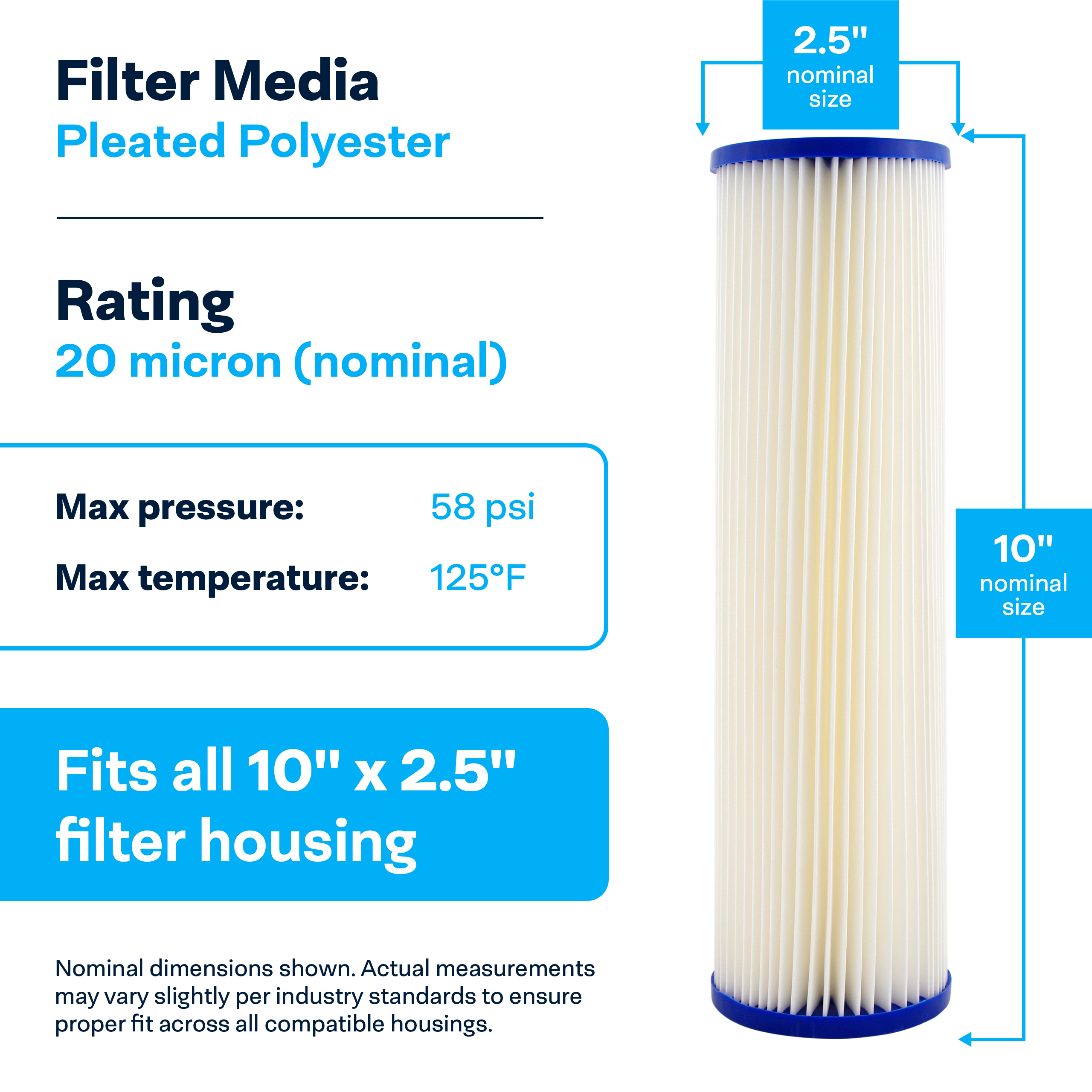 Pentek ECP20-10 / 255483-43 Sediment Filter - $8.84!