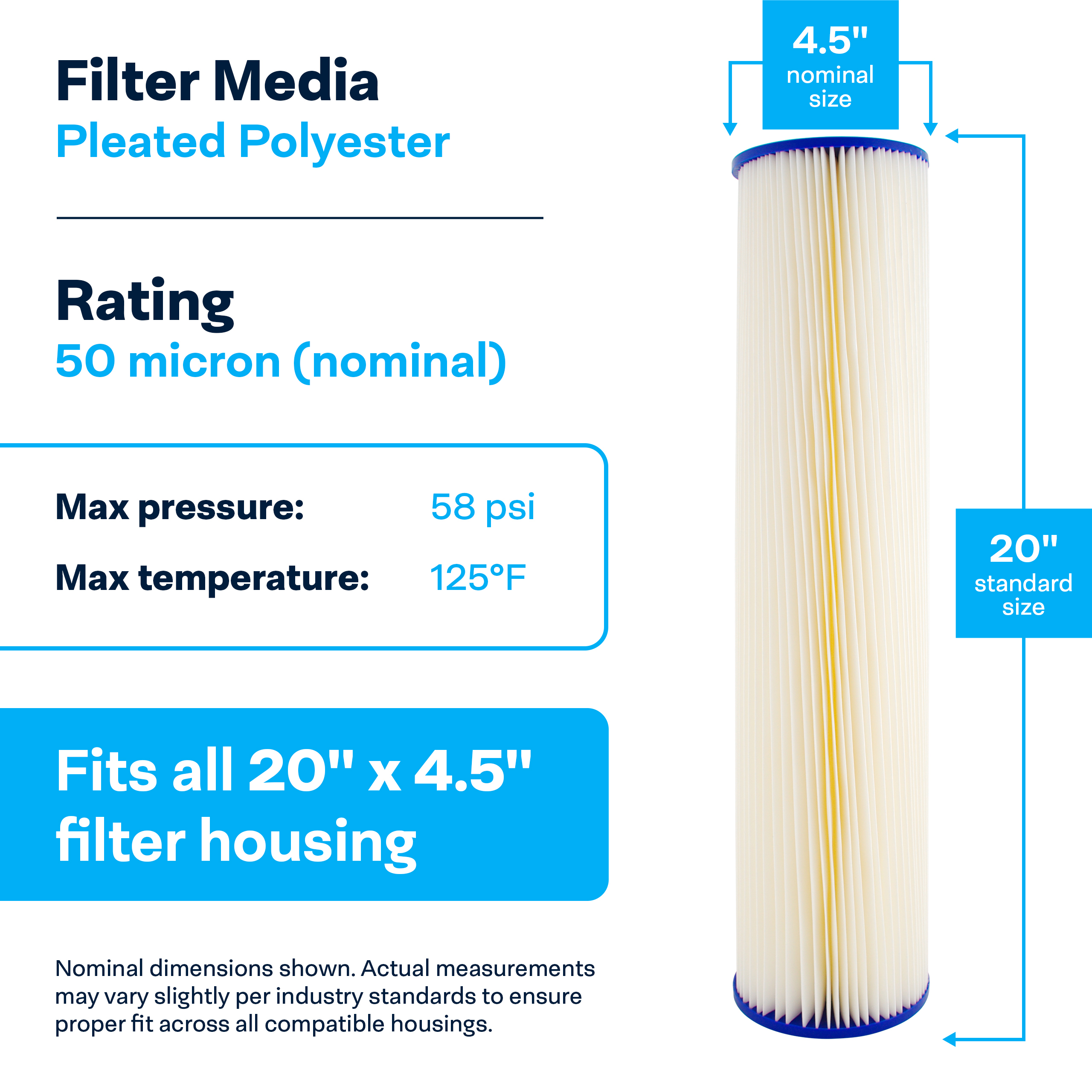 Pentek ECP50-20BB / 255496-43 Sediment Filter - 15.80!