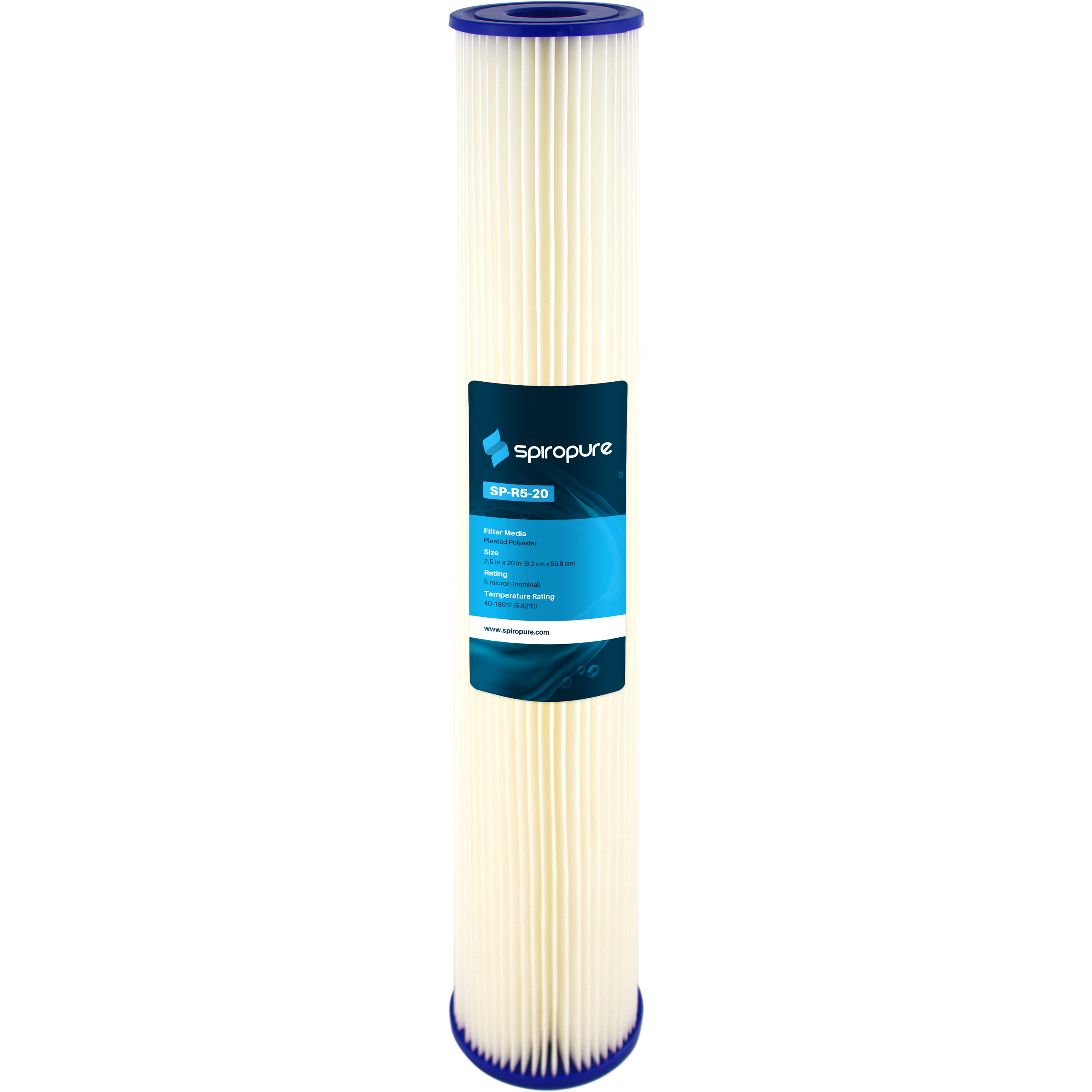 SP-R5-20 20x2.5 Pleated Polyester Filter Cartridge - $5.47