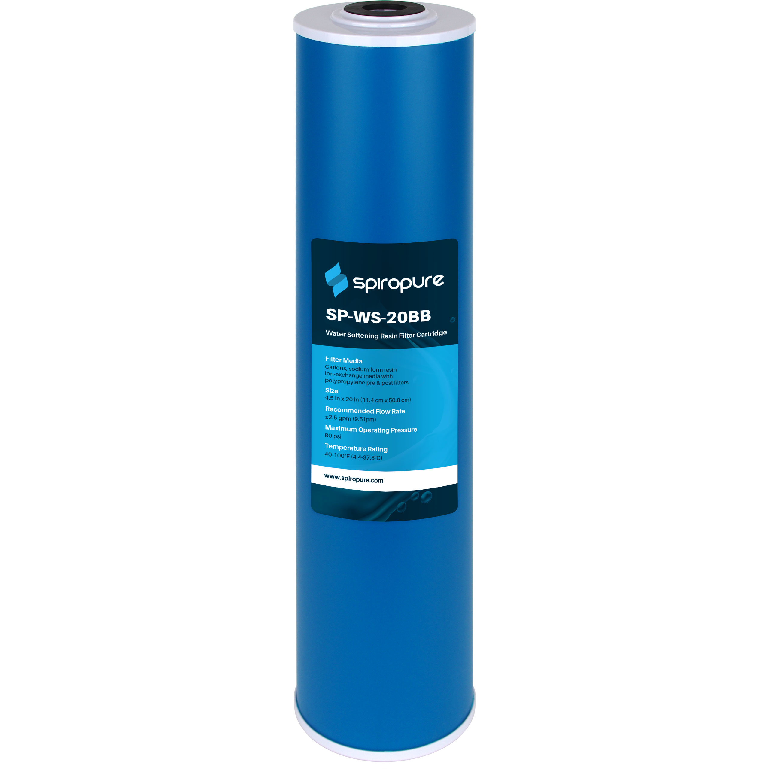 SpiroPure SP-WS-20BB 20x4.5 Water Softener Filter - $36.30