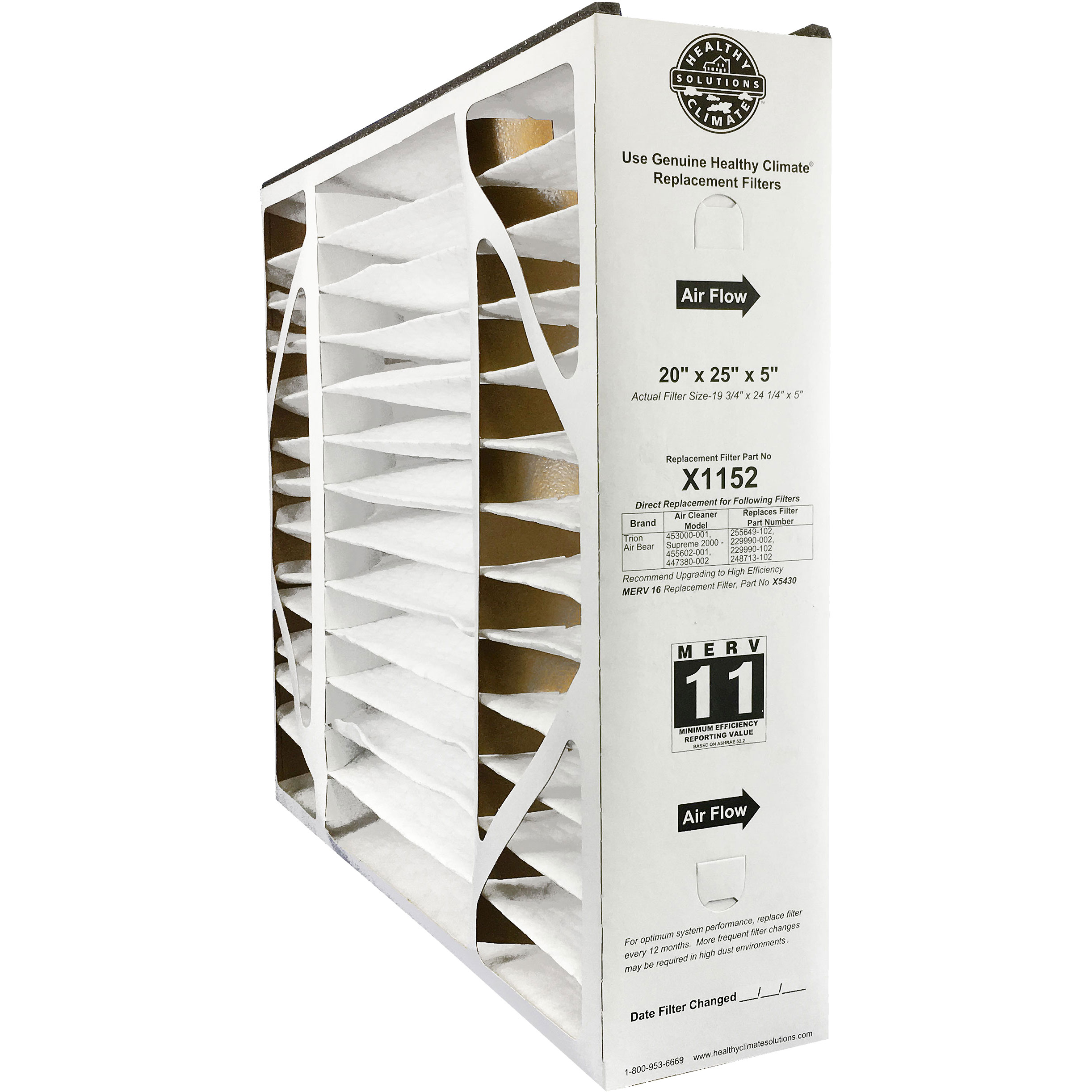 Lennox X1152 Air Bear Media Filter 20x25x5 MERV 11 - $44.99