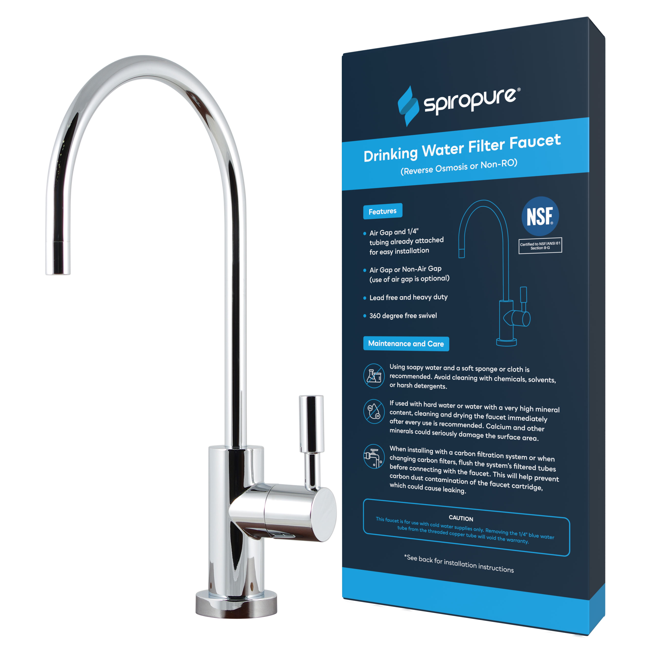 Polished Chrome Air Gap RO Faucet SP-FR100-AB - Only $65.77